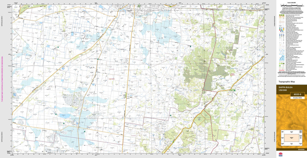 Sappa Bulga 8533-S 1:50k Topographic Map | Shop Mapworld