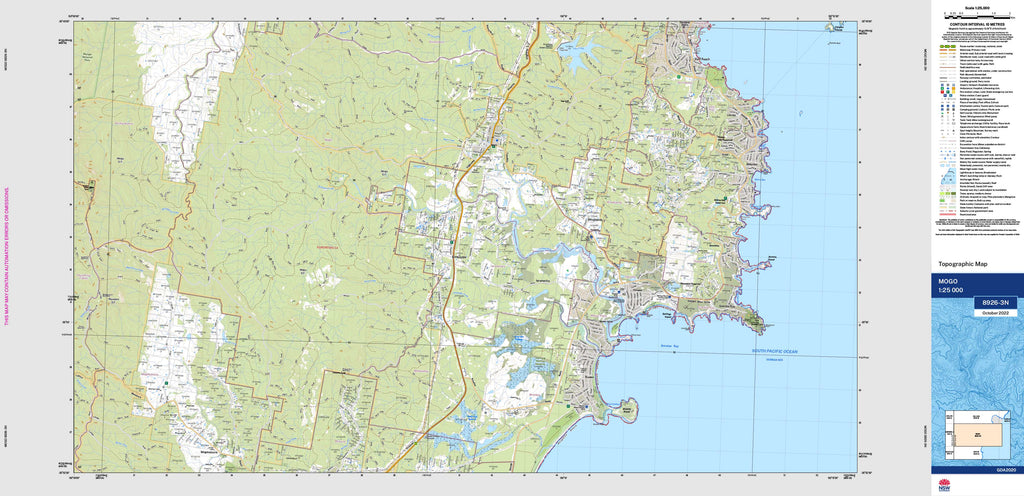 Mogo 8926-3N NSW 1:25k Topographic Map | Shop Mapworld