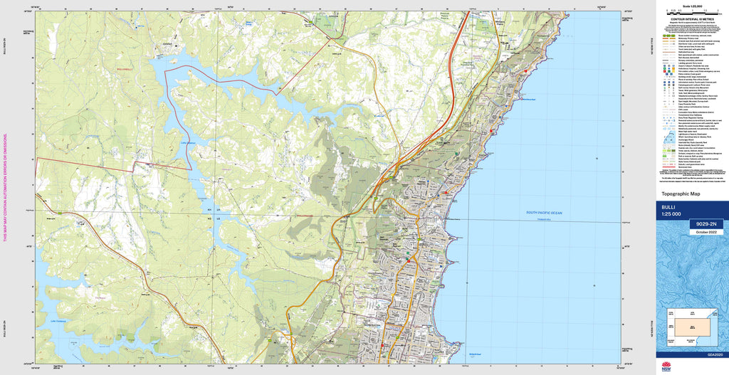 Bulli 9029-2N NSW Topographic Map | Shop Mapworld