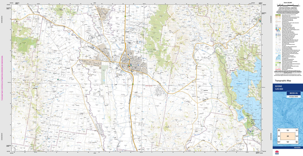Scone 9033-1N NSW 1:25k Topographic Map | Shop Mapworld