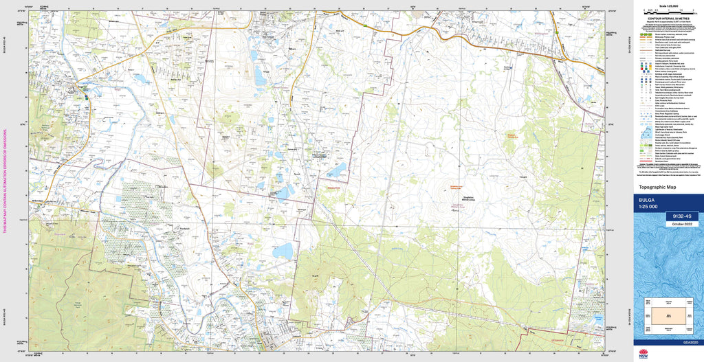 Bulga 9132-4S NSW 1:25k Topographic Map | Shop Mapworld