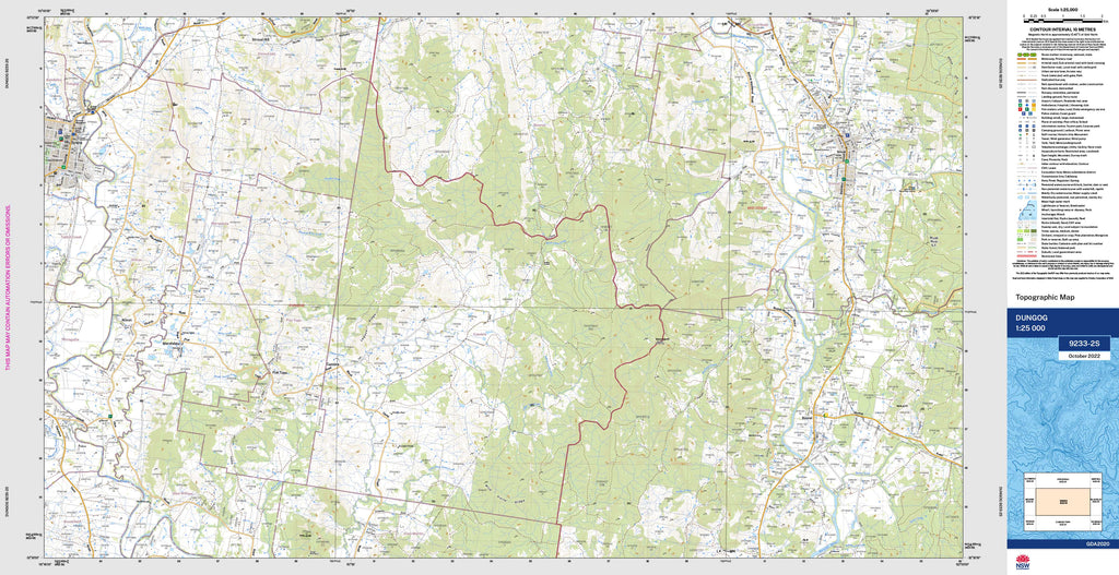 Dungog 9233-2S NSW 1:25k Topographic Map | Shop Mapworld