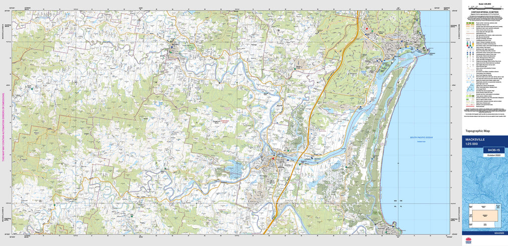 Macksville 9436-1S NSW 1:25k Topographic Map | Shop Mapworld