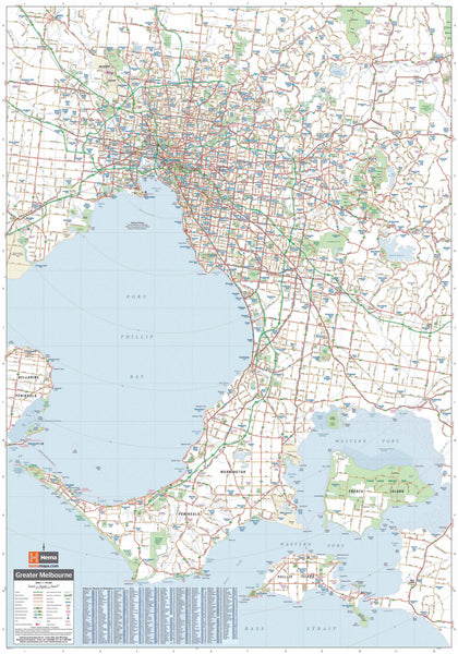 Greater Melbourne Hema Map, Buy Map of Melbourne - Mapworld