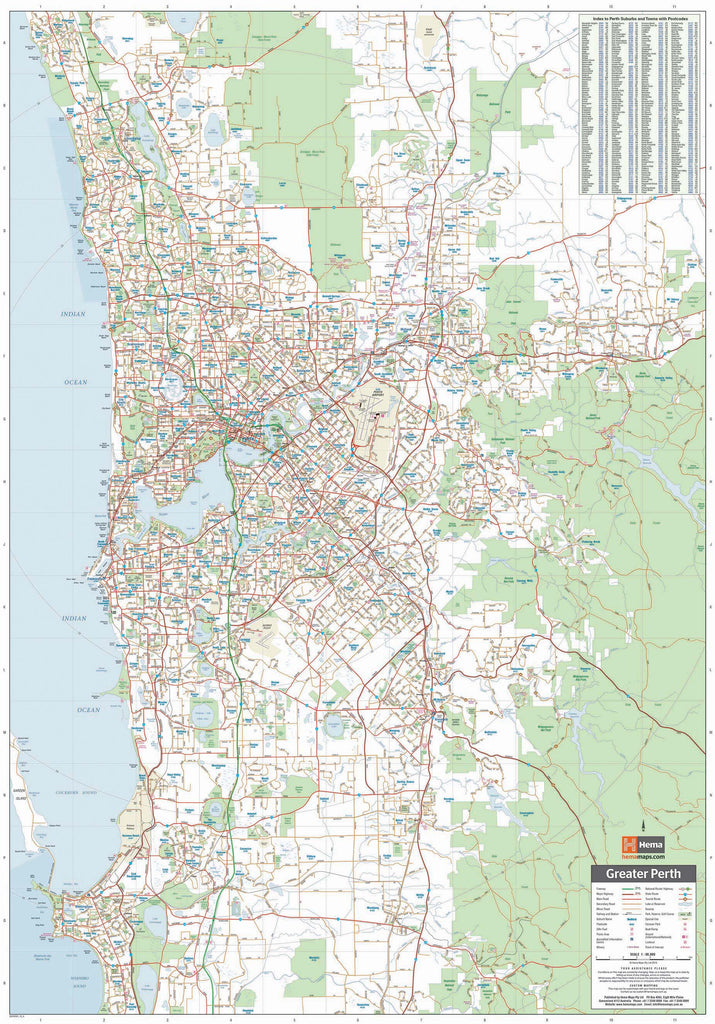 Greater Perth Map Hema, Buy Map of Perth - Mapworld