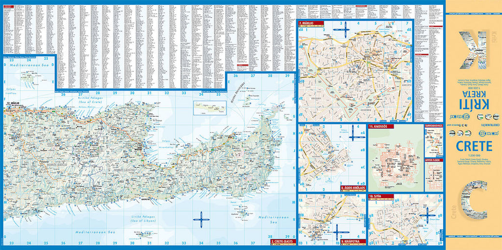 Crete Folded Laminated Map – Borch | Mapworld