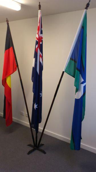 Metal Base for 3 Timber Flagpole
