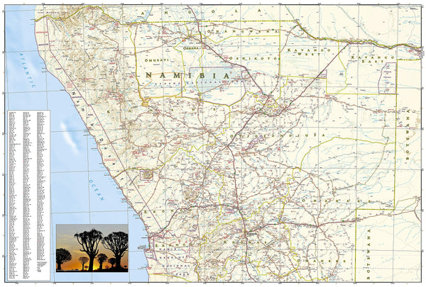 Namibia Adventure Travel Map by National Geographic
