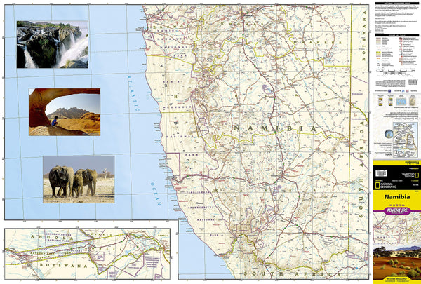 Namibia Adventure Travel Map by National Geographic