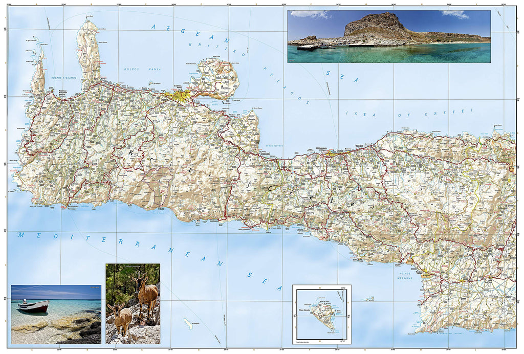 Crete National Geographic Adventure Map, Buy Map of Crete - Mapworld