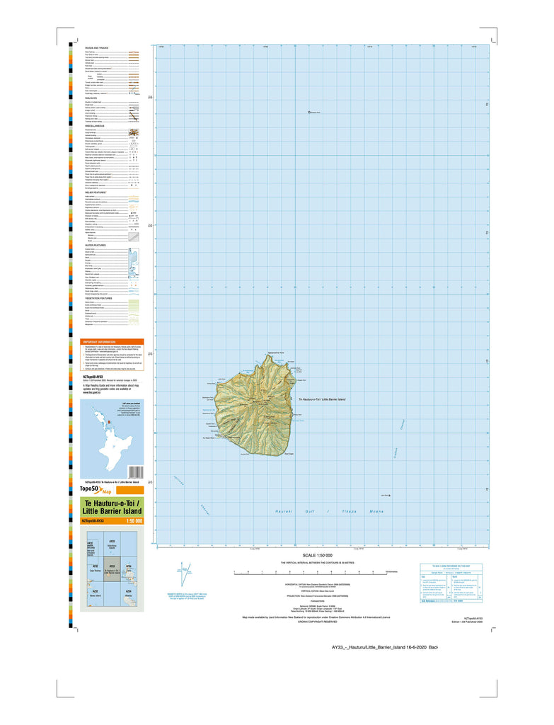 AY33 - Te Hauturu-o-Toi / Little Barrier Island | Mapworld