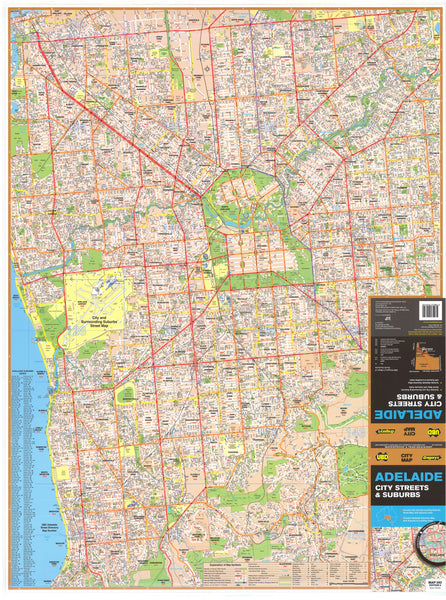 Buy Adelaide Map UBD Laminated,Wall Map - Mapworld