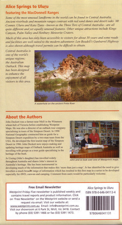 Alice Springs to Uluru Map – Westprint | Mapworld