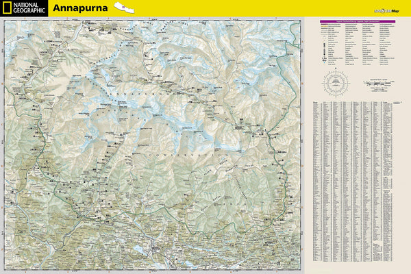 Annapurna National Geographic Folded Map