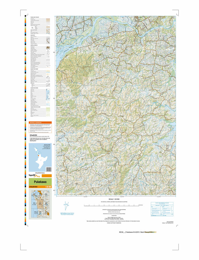 BC32 - Pukekawa Topo50 map | Mapworld