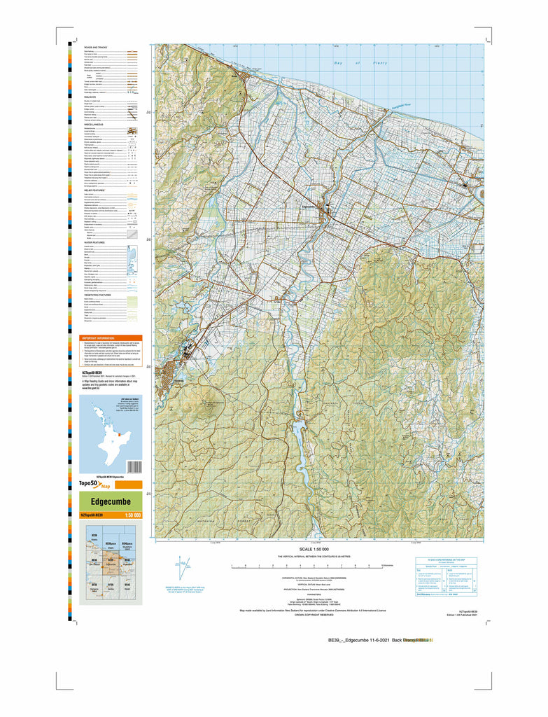 Buy BE39 - Edgecumbe Topo50 map