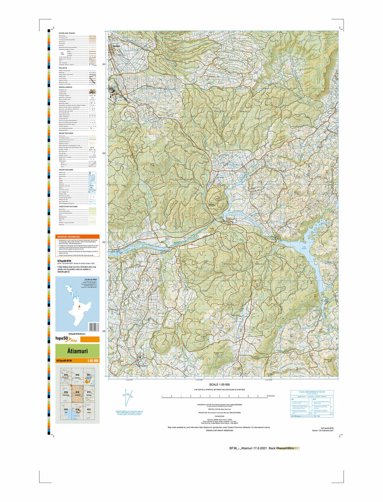 Buy BF36 - Atiamuri Topo50 map