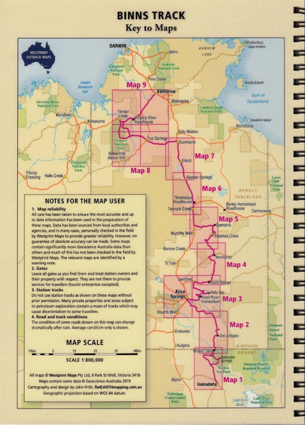 Buy The Beadell Roads Atlas & Guide Westprint - Mapworld