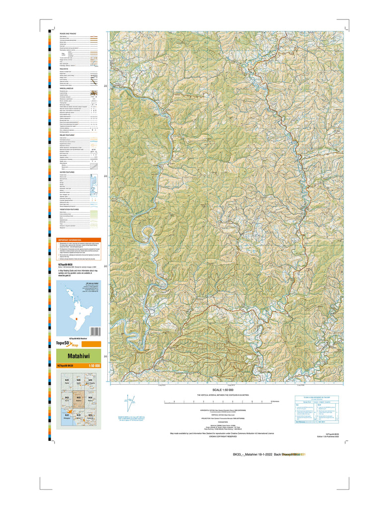 Buy BK34 - Pohonui Topo50 map