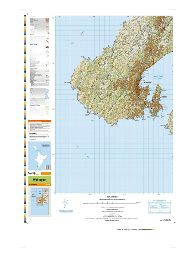 Buy BQ31 - Wellington Topo50 map