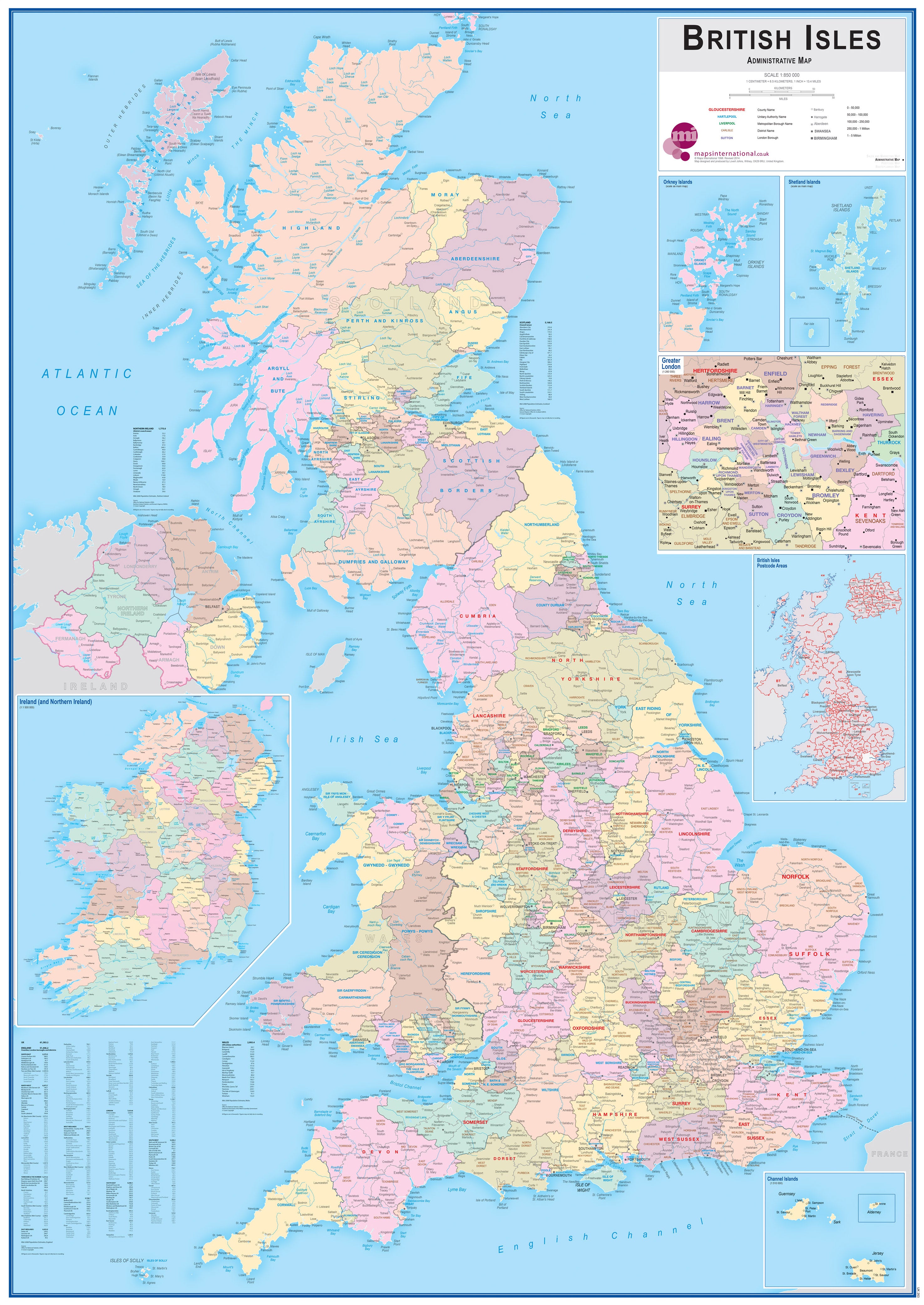 Britain Administrative Wall Map | Shop Mapworld