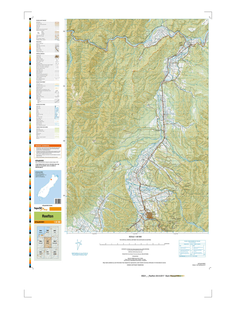 BS21 - Reefton Topo50 map | Mapworld