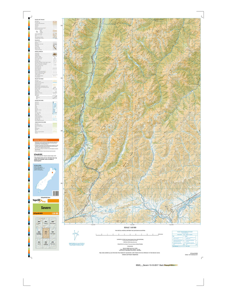 Buy BS25 - Severn Topo50 map