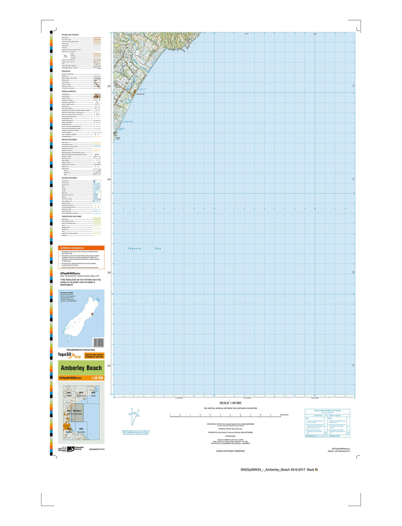BW25ptBW24 - Amberley Beach Topo50 map | Mapworld