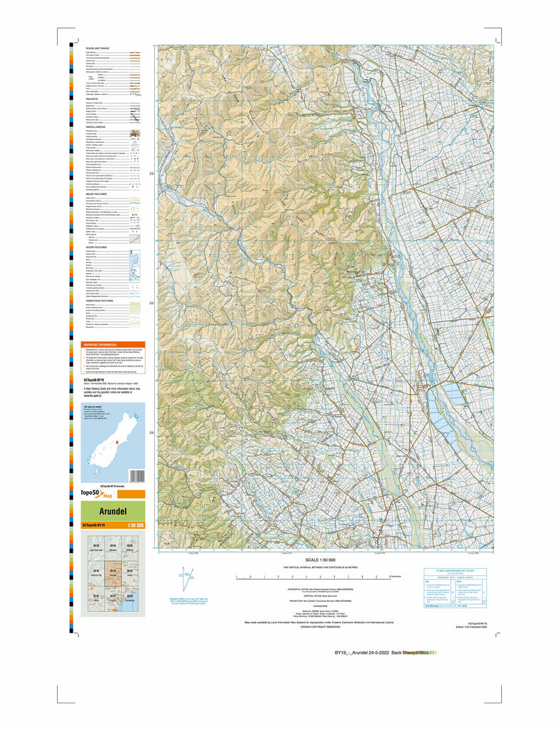 BY19 - Arundel Topo50 map | Mapworld