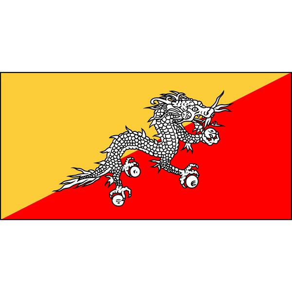 Bhutan Flag 1800 x 900mm, Buy Flag of Bhutan - Mapworld