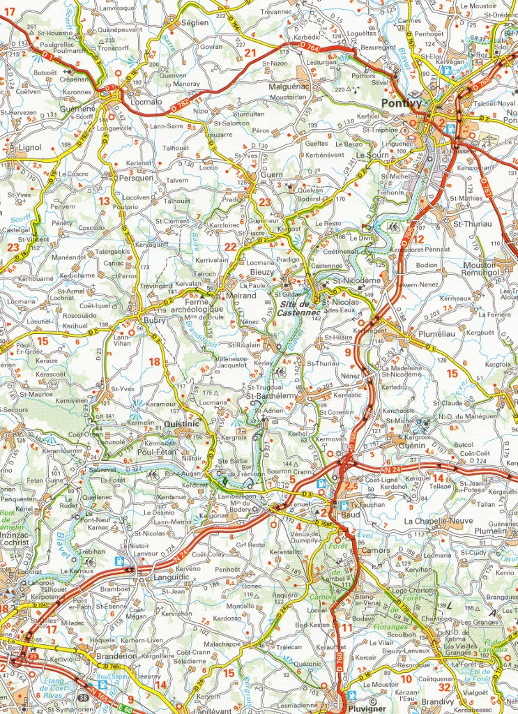 Brittany Michelin Map, Buy Map of Brittany - Mapworld