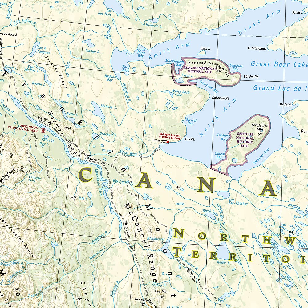 Canada West Folded Map – National Geographic | Mapworld