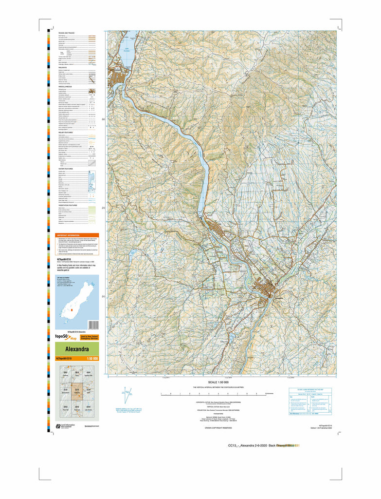 Buy CC13 - Alexandra Topo50 map