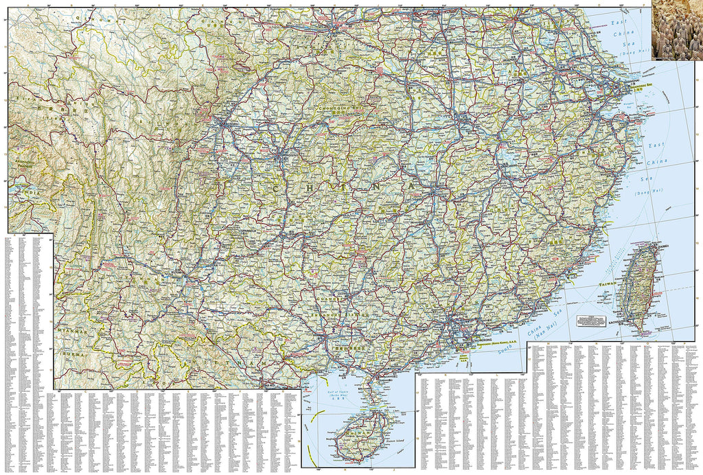 China East Folded Map – National Geographic | Mapworld