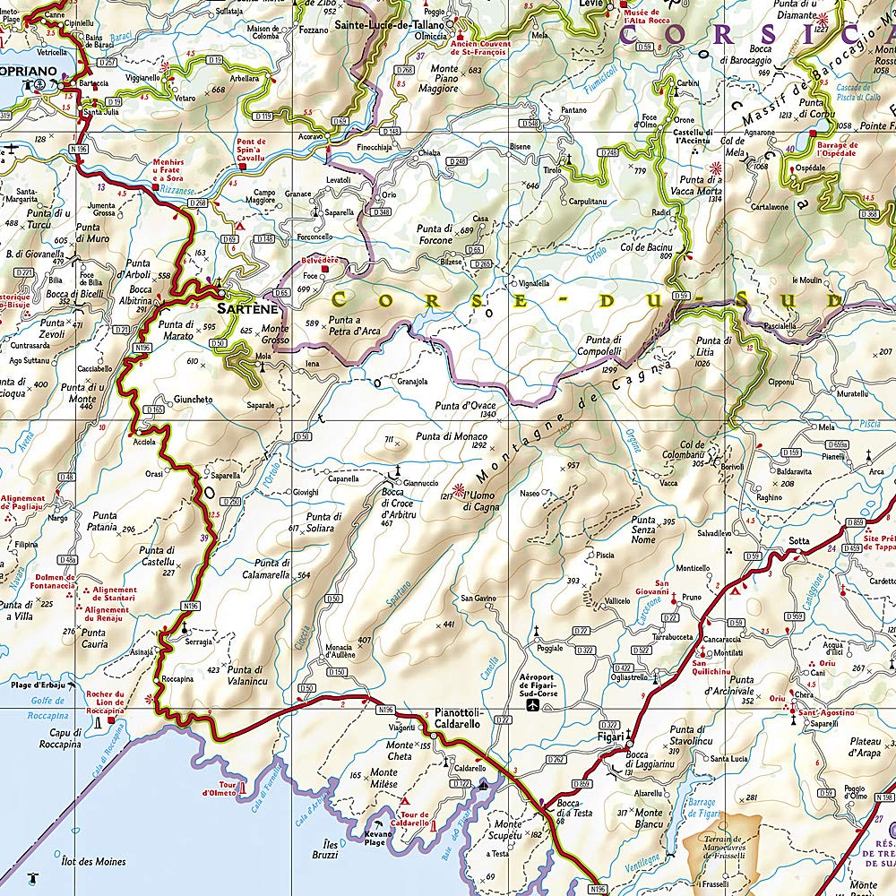 Corsica National Geographic Folded Map