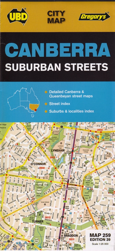 Canberra UBD Map, Buy Map of Canberra - Mapworld