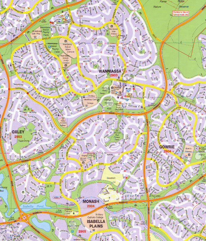Canberra City Street Map – UBD ’s – Gregory's | Mapworld