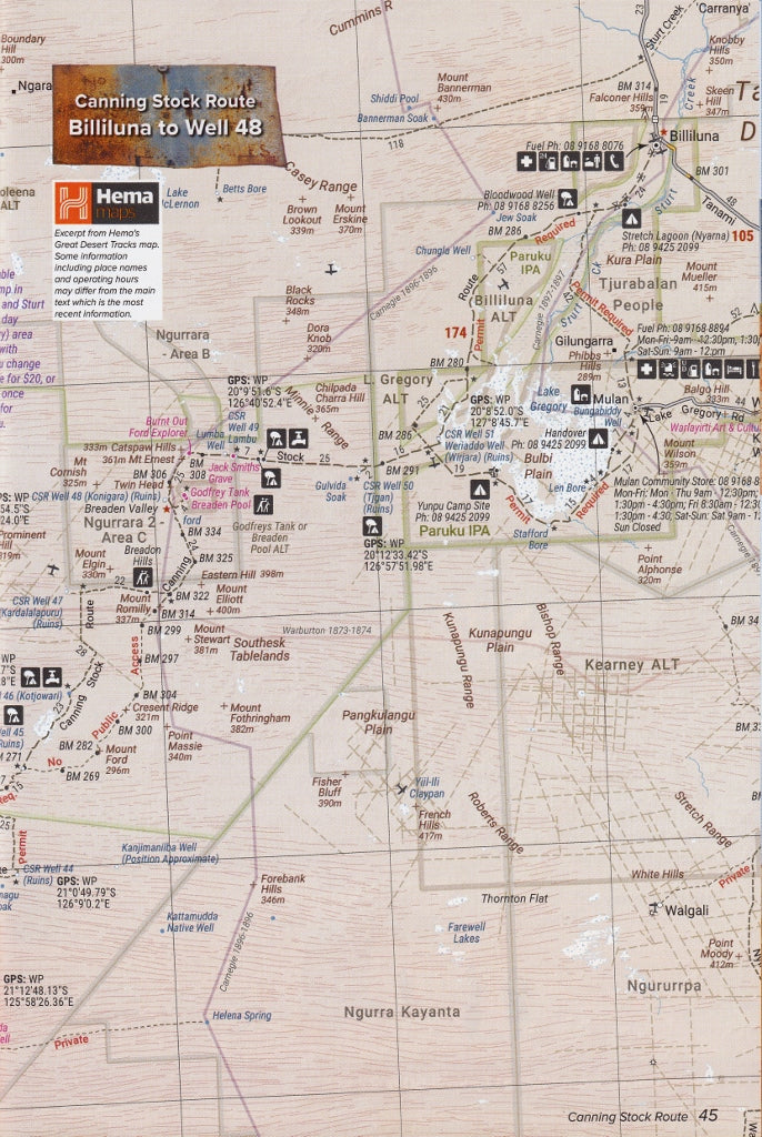 Buy Canning Stock Route Guidebook | Shop Mapworld