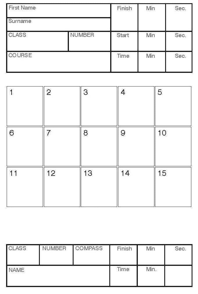 Control Cards - 15 punch, Buy Orienteering Control Cards - Mapworld