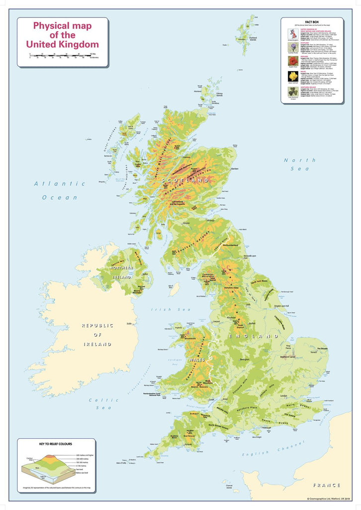 Children's Physical Map of the UK | Shop Mapworld