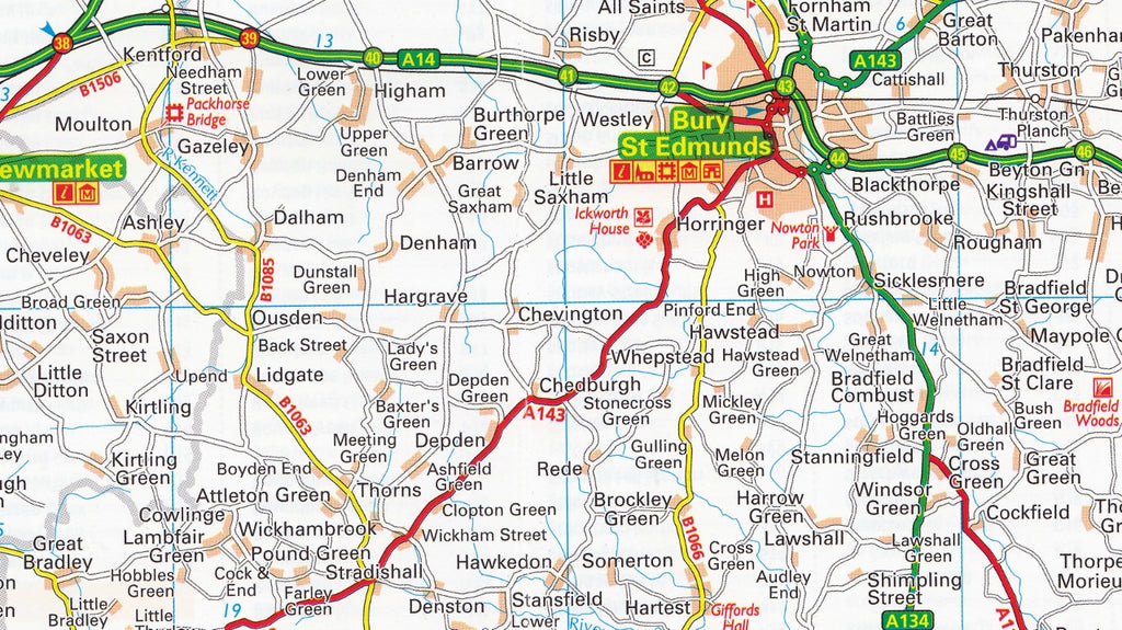 East Anglia AA Map, Buy Map of Britain - Mapworld