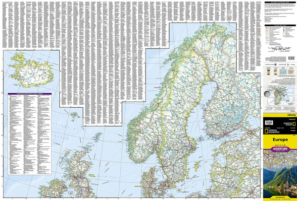 Europe National Geographic Folded Map