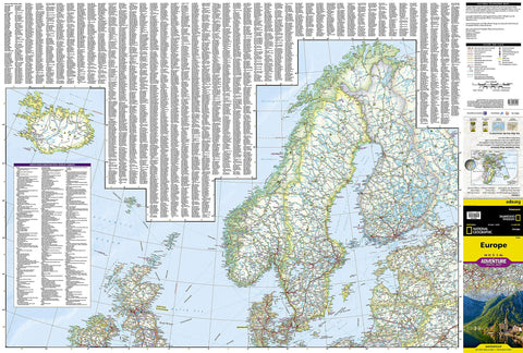 Europe National Geographic Folded Map
