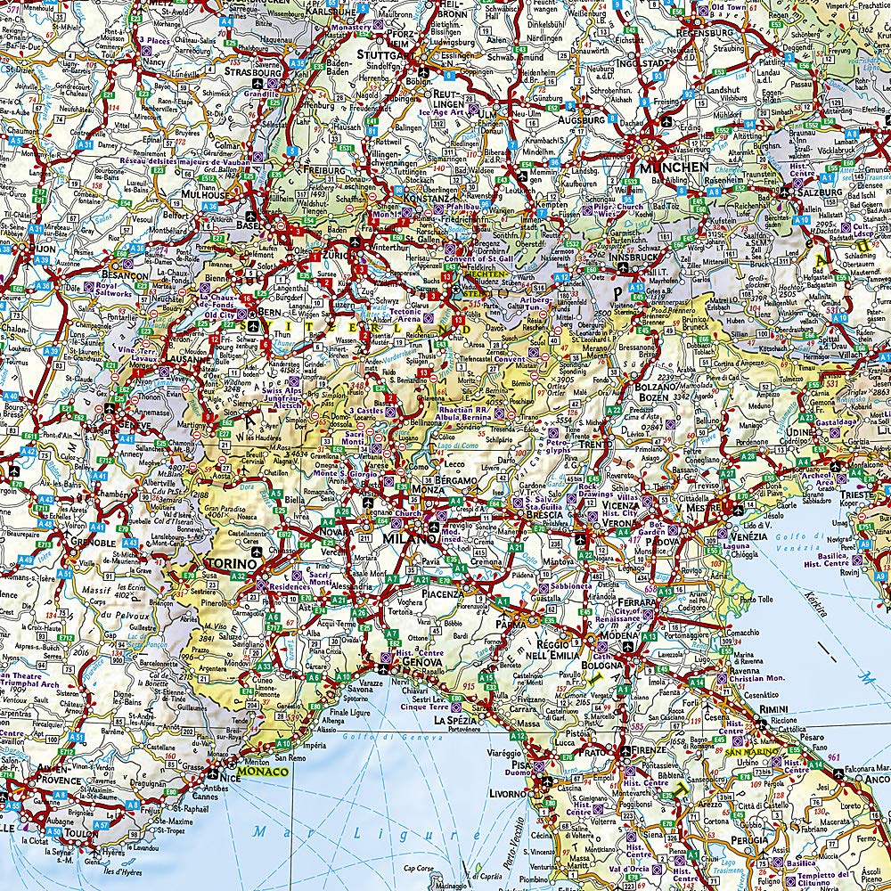 Europe National Geographic Folded Map