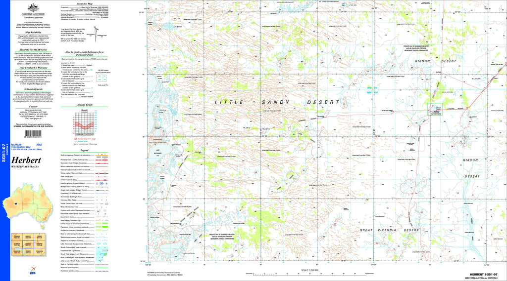 Herbert SG51-07 1:250k Topo, Buy Map of Herbert - Mapworld