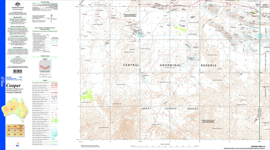 Cooper SG52-10 1:250k Topo, Buy Map of Cooper - Mapworld