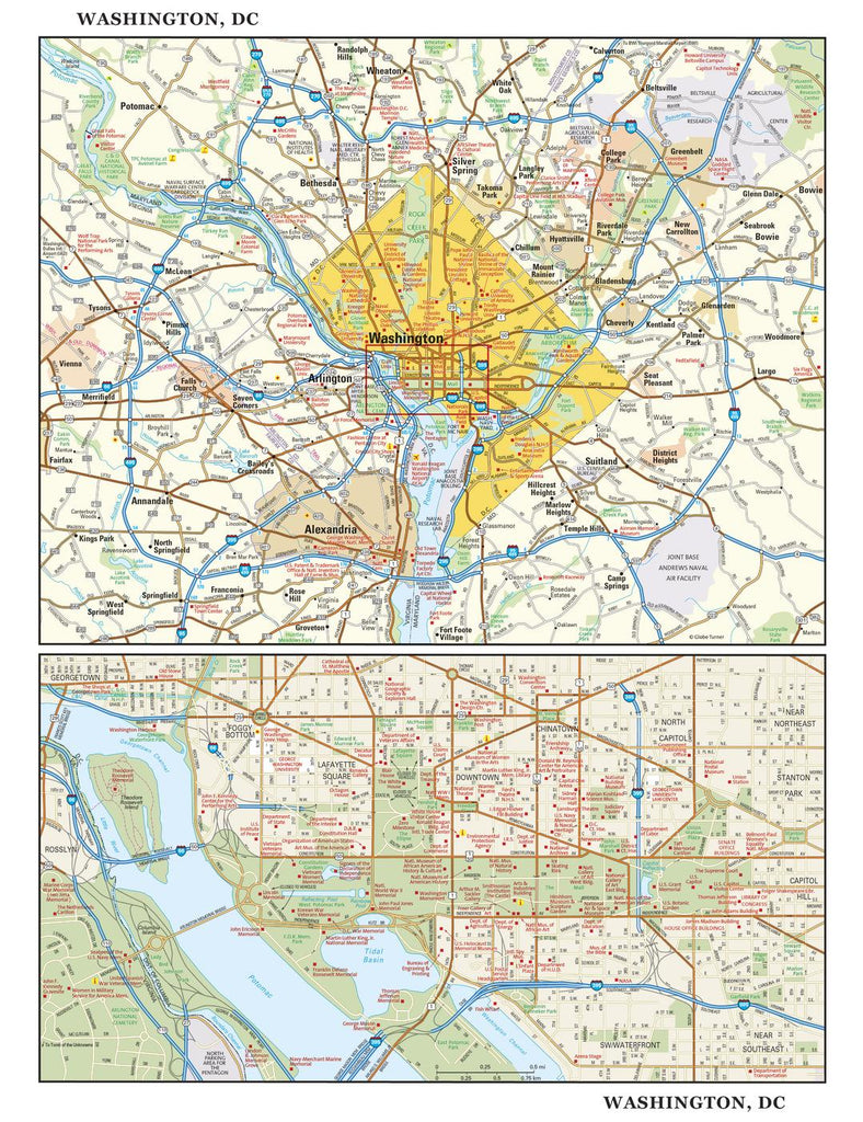 Washington DC Wall Map