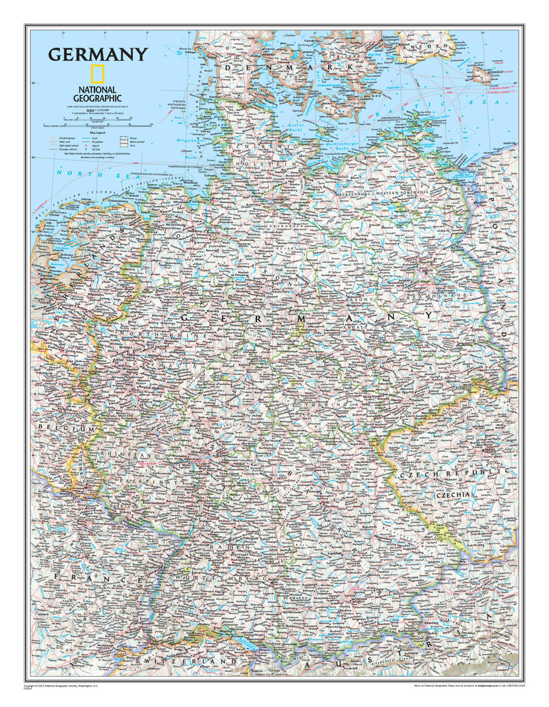 Germany NGS, Buy Wall Map of Germany - Mapworld