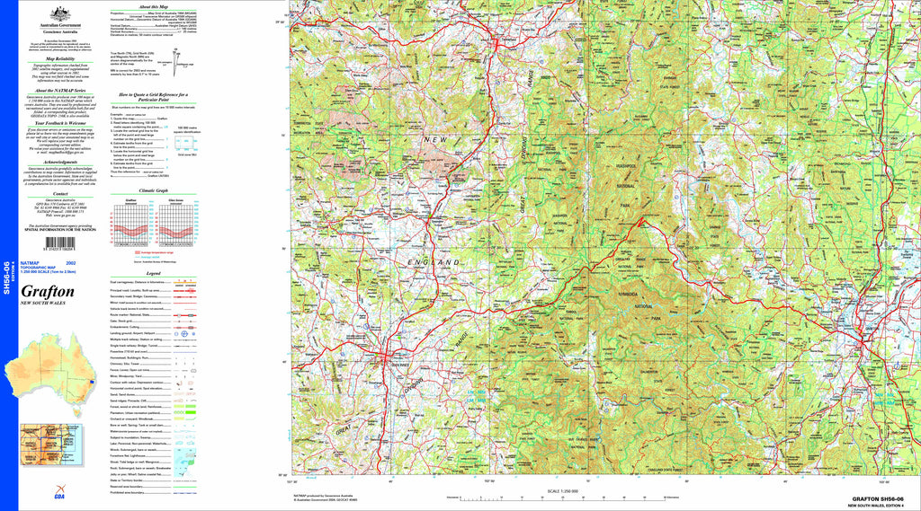 Buy Grafton SH56-06 Topographic Map 1:250k