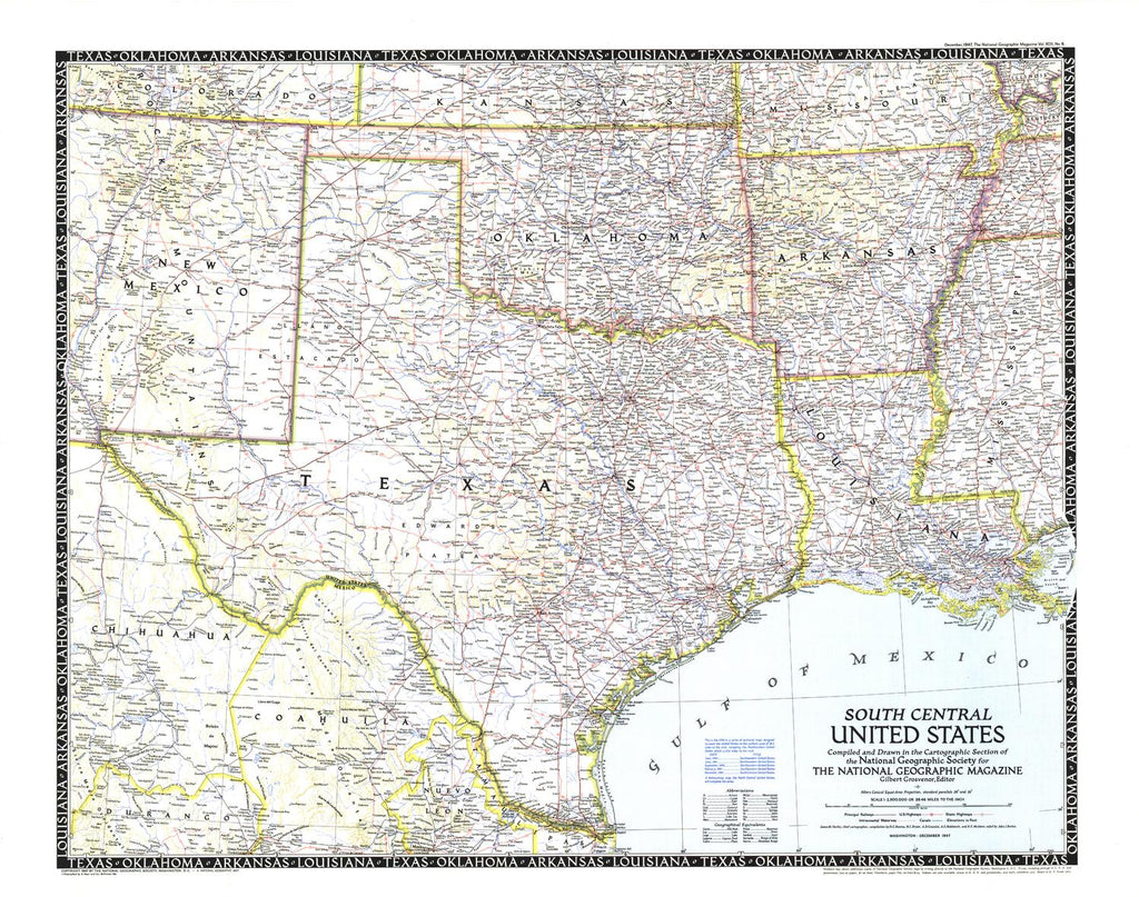 South central United States 1947 by NGS | Shop Mapworld